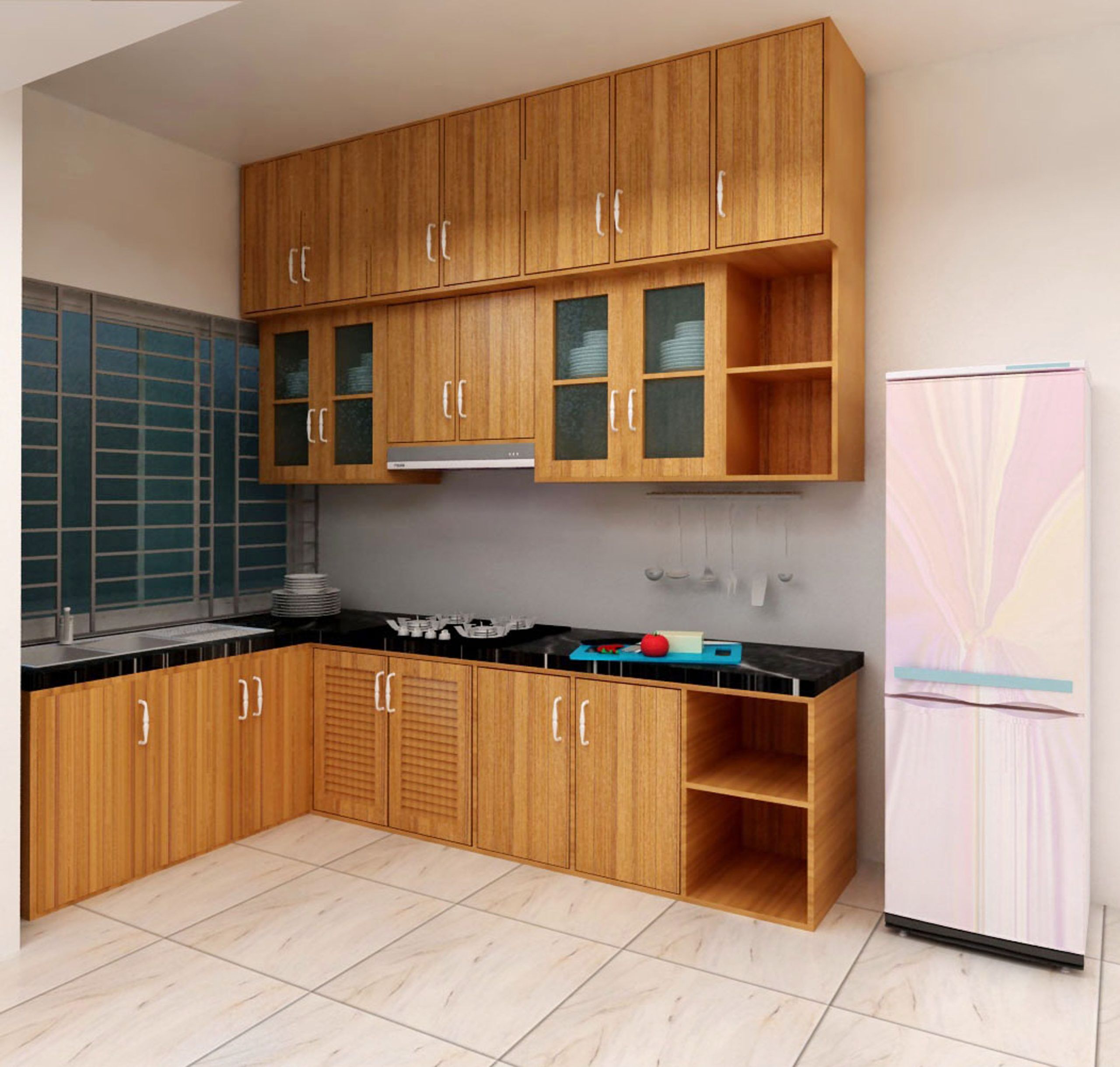Modular kitchen glass cabinet store